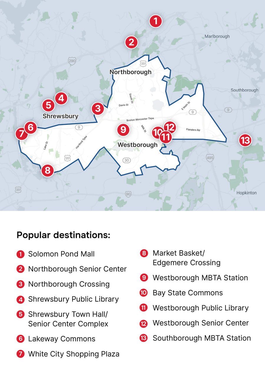 Via WRTA | On-Demand Rideshare in Westborough and Shrewsbury powered by Via