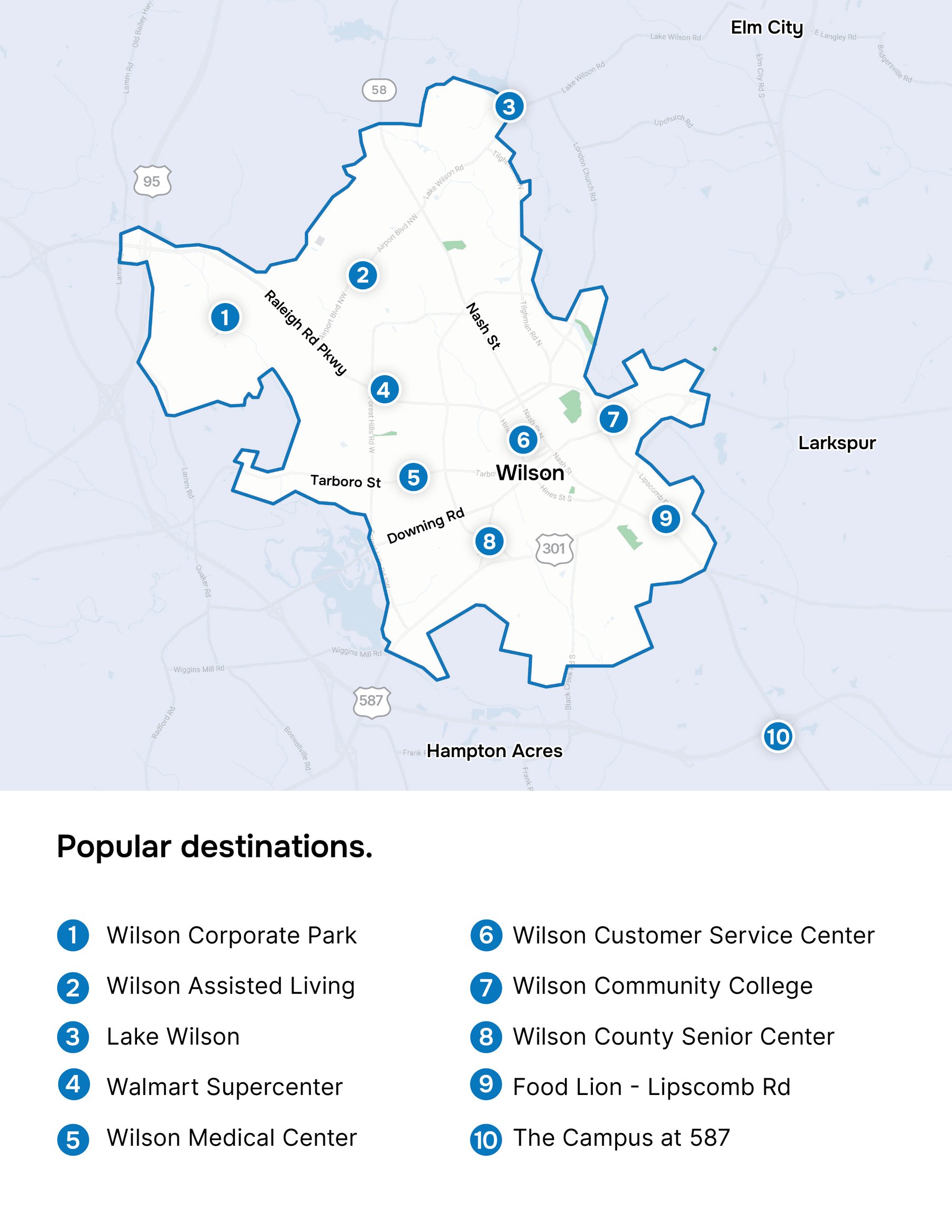 RIDE Wilson by Via | On Demand Public Transit for Wilson, NC