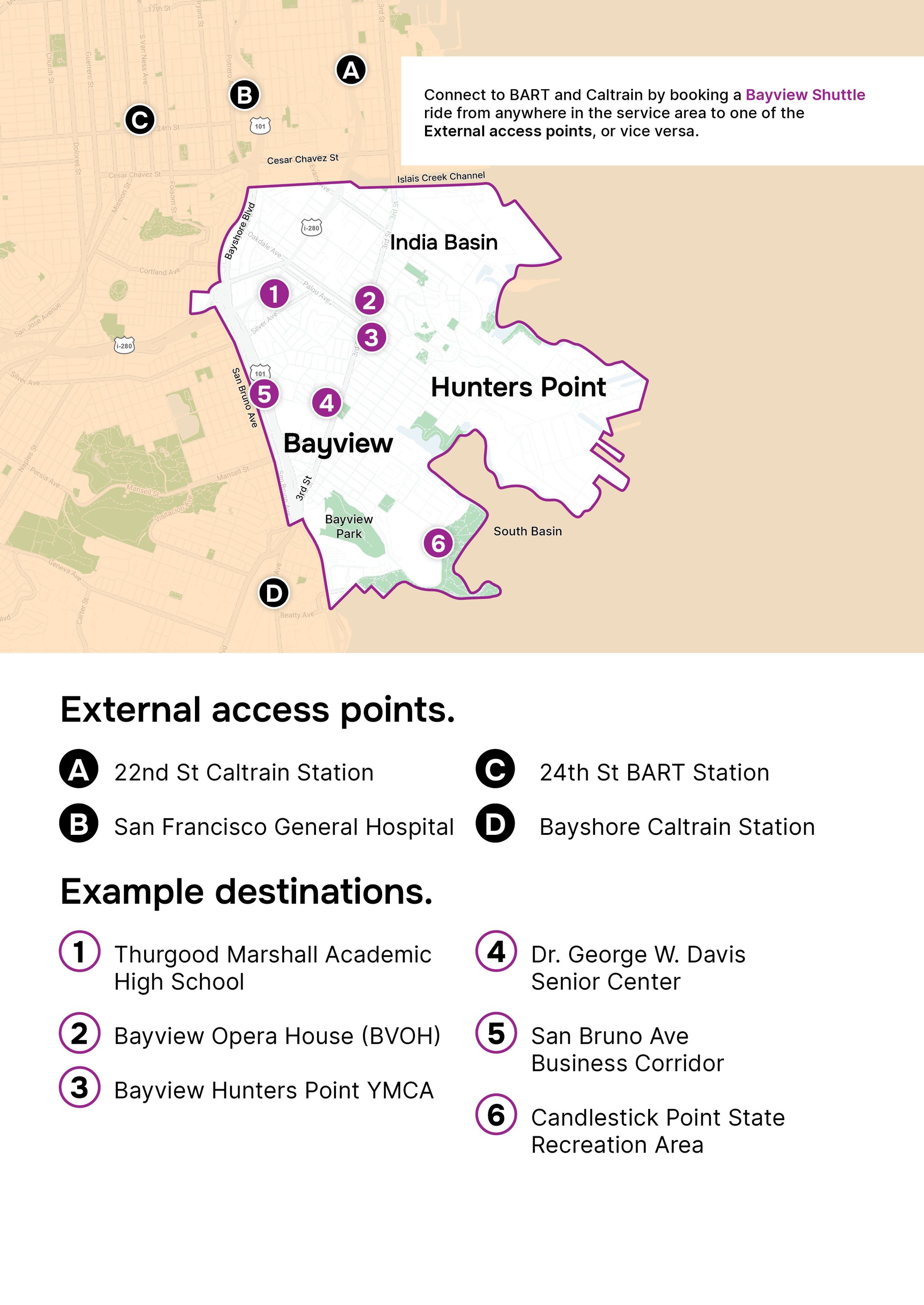 Bayview Shuttle | On-demand shared rides around Bayview-Hunters Point