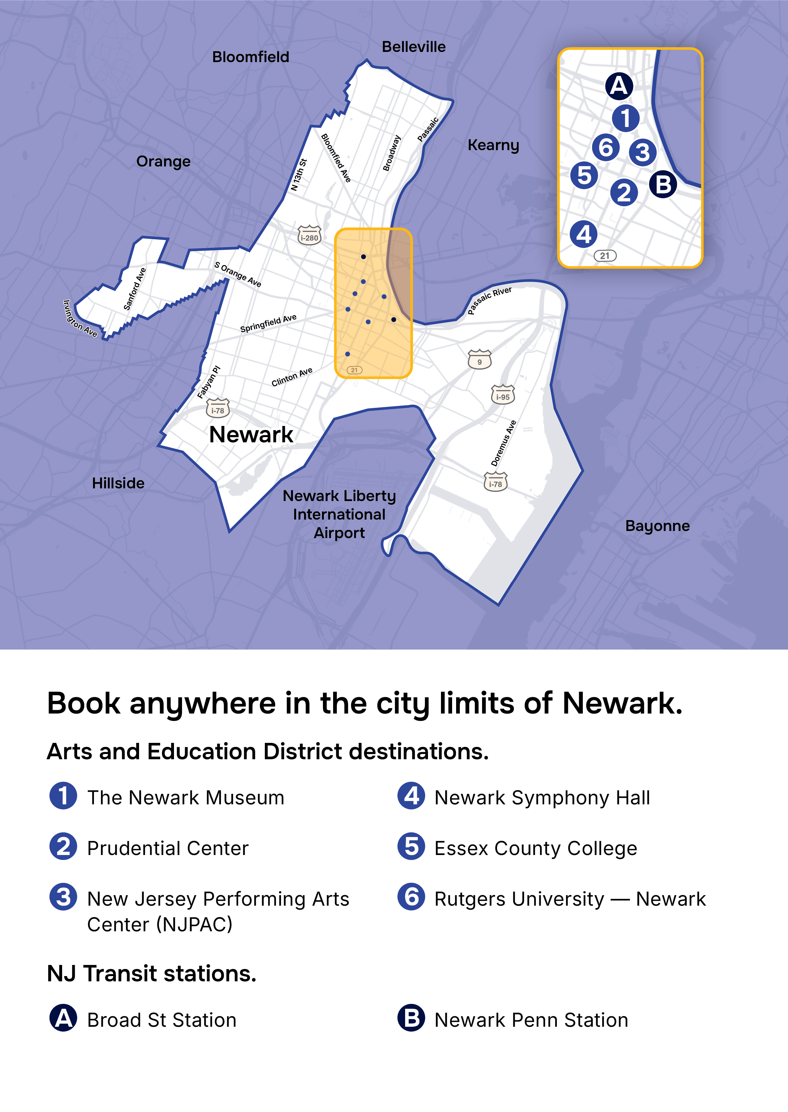 Via Newark | On-demand shared weekend rides around Newark